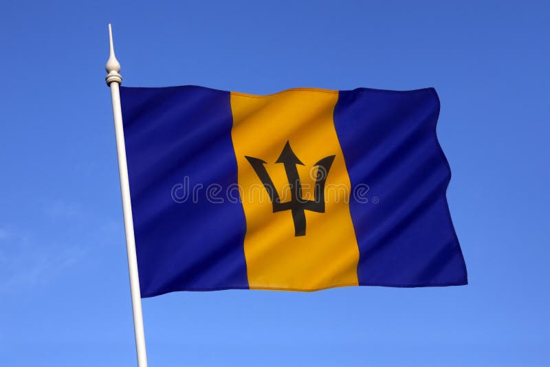 Bandera de Barbados foto de archivo. Imagen de insignias - 38485168