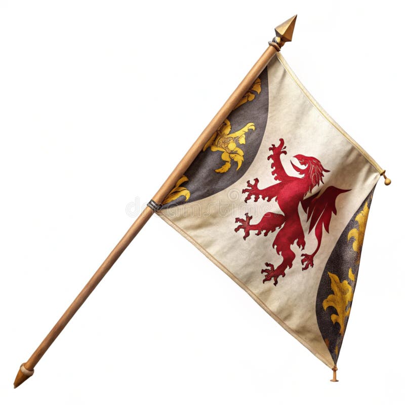 Bandera De Batalla Medieval Stock de ilustración - Ilustración de ...