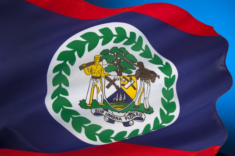 Bandera De Belice - America Central Imagen de archivo - Imagen de ...
