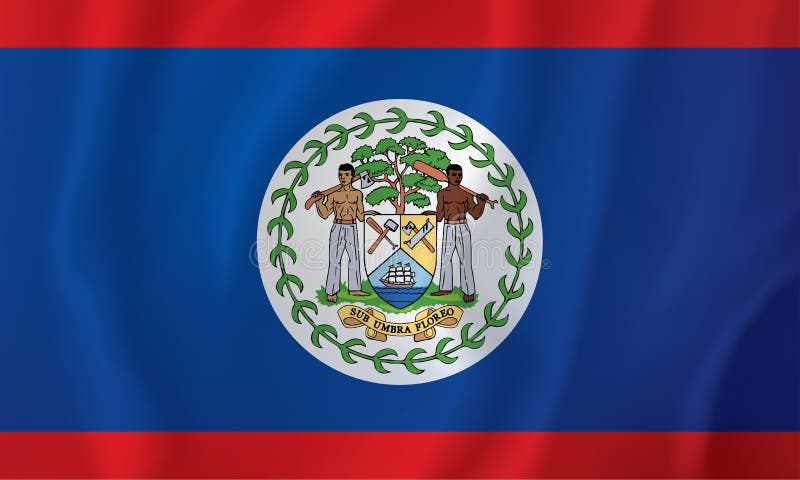 Bandera De Belice. Dibujo Vectorial Ilustración del Vector ...