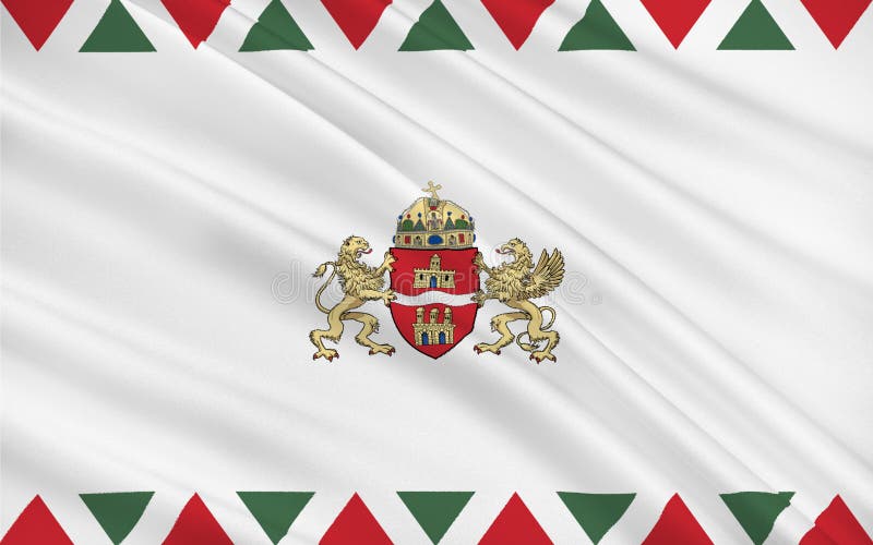 Bandera De Budapest, Hungría Stock de ilustración - Ilustración de ...