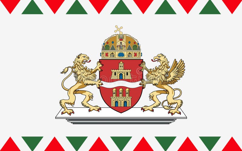 Bandera De Budapest, Hungría Stock de ilustración - Ilustración de ...