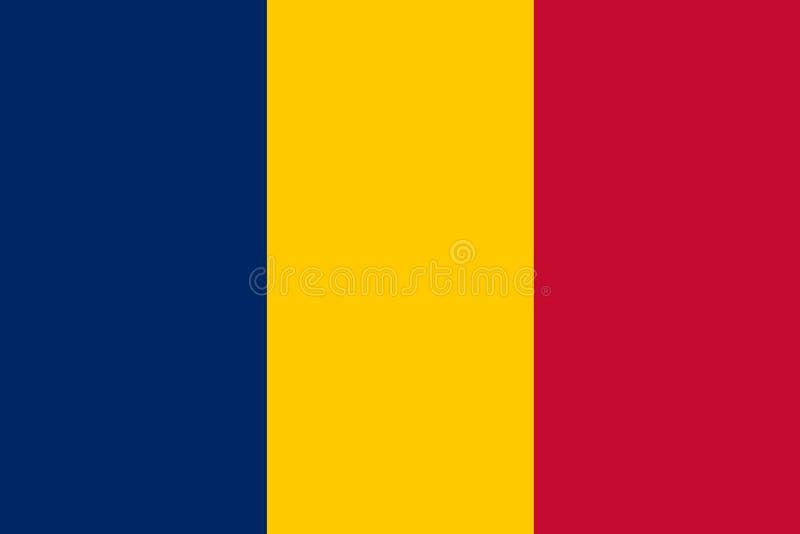 Bandera de chad ilustración del vector. Ilustración de formato - 202732163