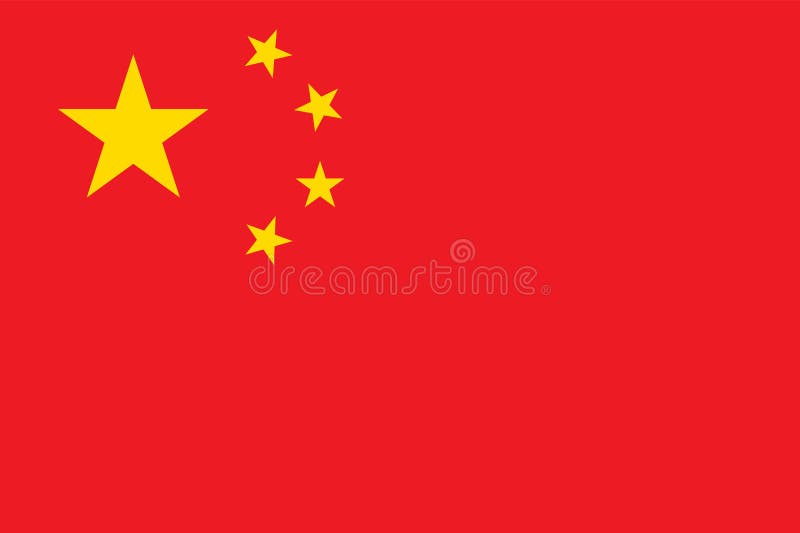 Bandera De China Plana Vectorial Ilustración del Vector - Ilustración ...