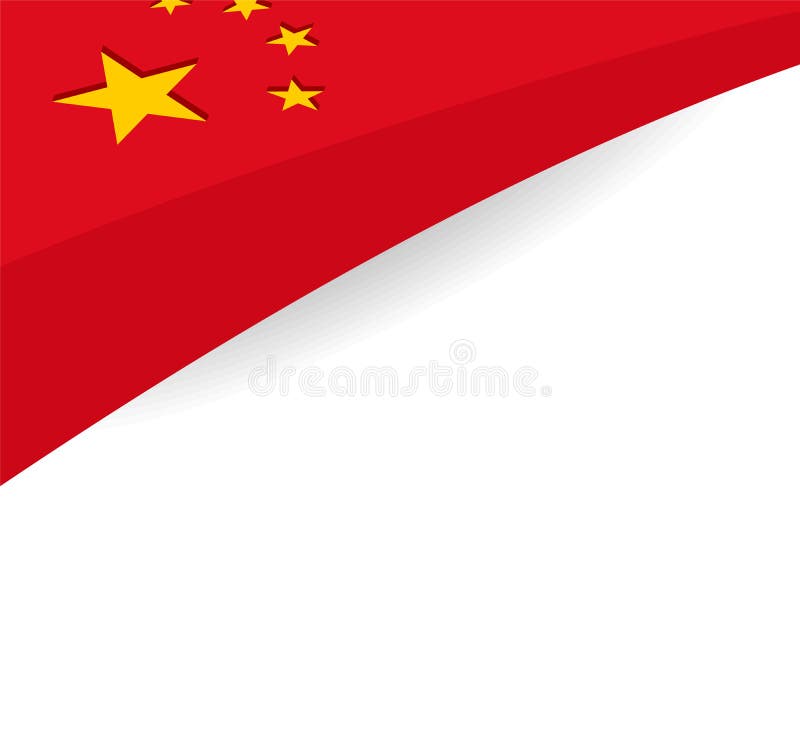Bandera de China. Vector ilustración del vector. Ilustración de rojo ...