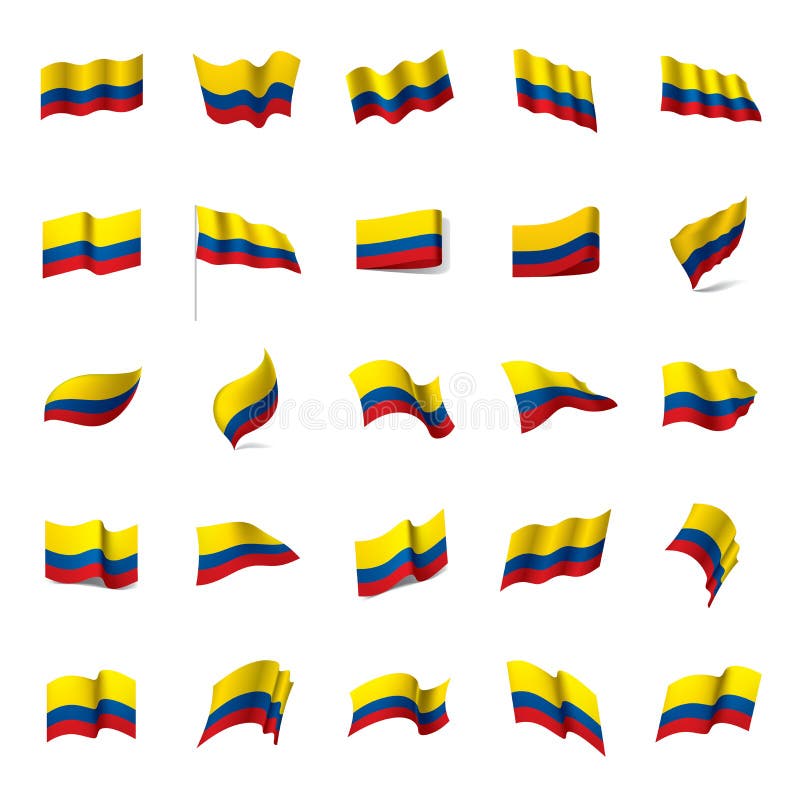 Bandera De Colombia, Ejemplo Del Vector Ilustración del Vector ...