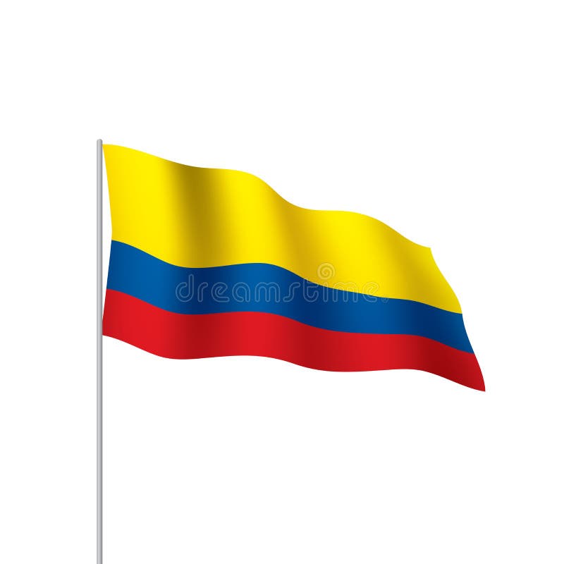 Bandera De Colombia, Ejemplo Del Vector Ilustración del Vector ...