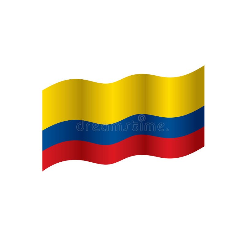 Bandera De Colombia, Ejemplo Del Vector Ilustración del Vector ...