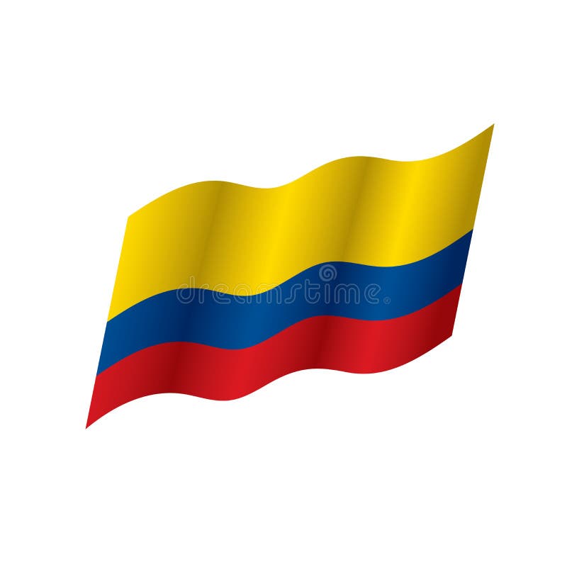Bandera De Colombia, Ejemplo Del Vector Stock de ilustración ...