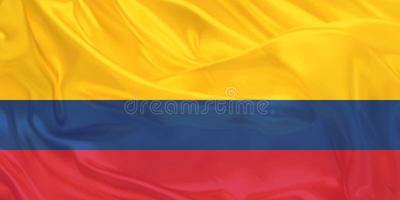 Bandera De Colombia Ondeando Stock de ilustración - Ilustración de ...