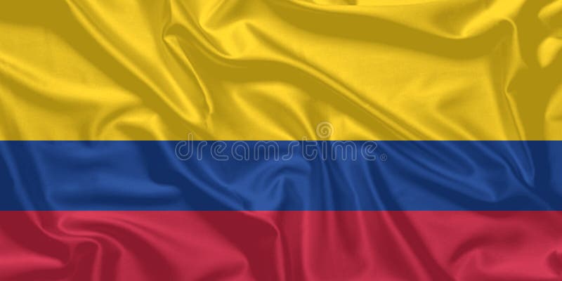 Bandera De Colombia Ondeando Stock de ilustración - Ilustración de ...