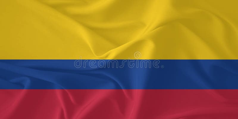 Bandera De Colombia Ondeando Stock de ilustración - Ilustración de ...