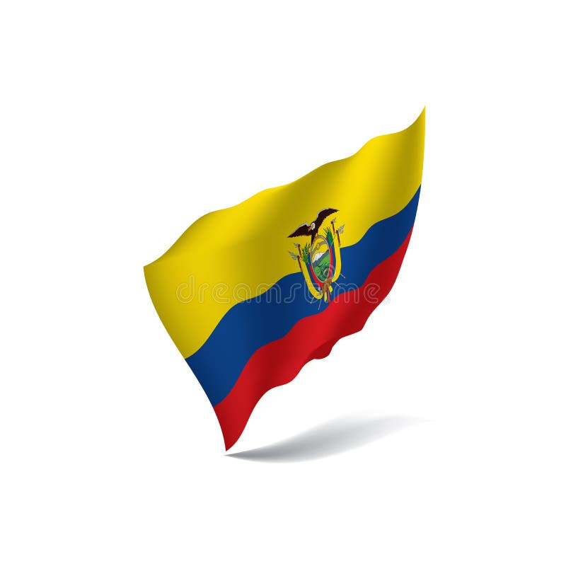 Bandera De Ecuador, Ejemplo Del Vector Ilustración del Vector ...