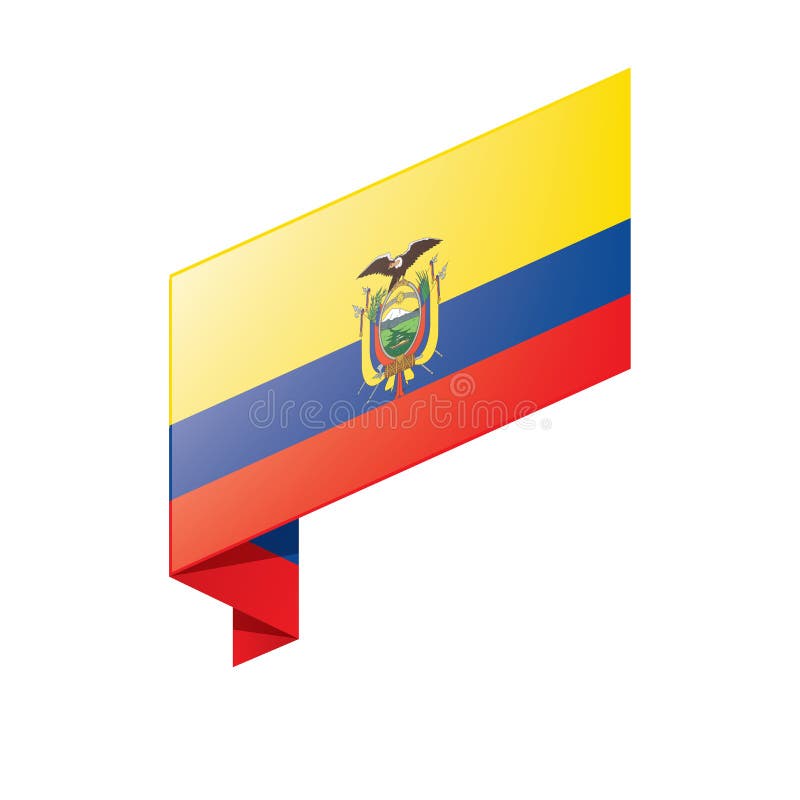 Bandera De Ecuador, Ejemplo Del Vector Ilustración del Vector ...