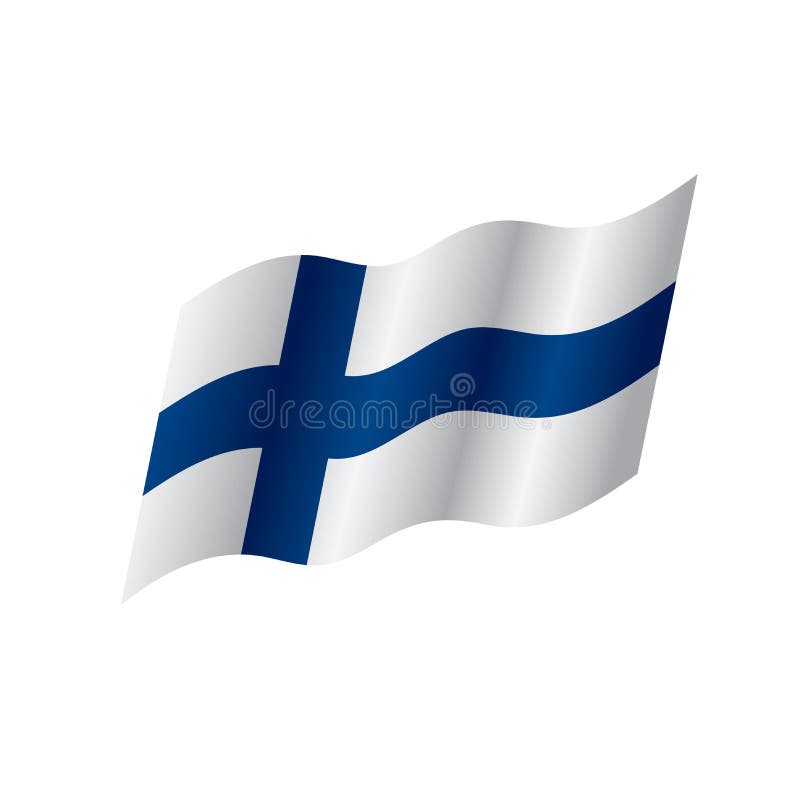 Bandera De Finlandia, Ejemplo Del Vector Ilustración del Vector ...