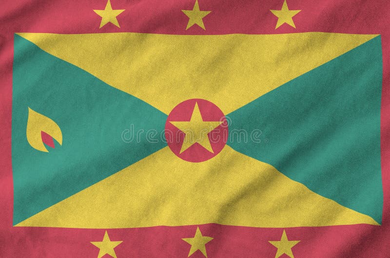 Bandera De Granada Representada En Tela Ondulada Doblada De Tela ...