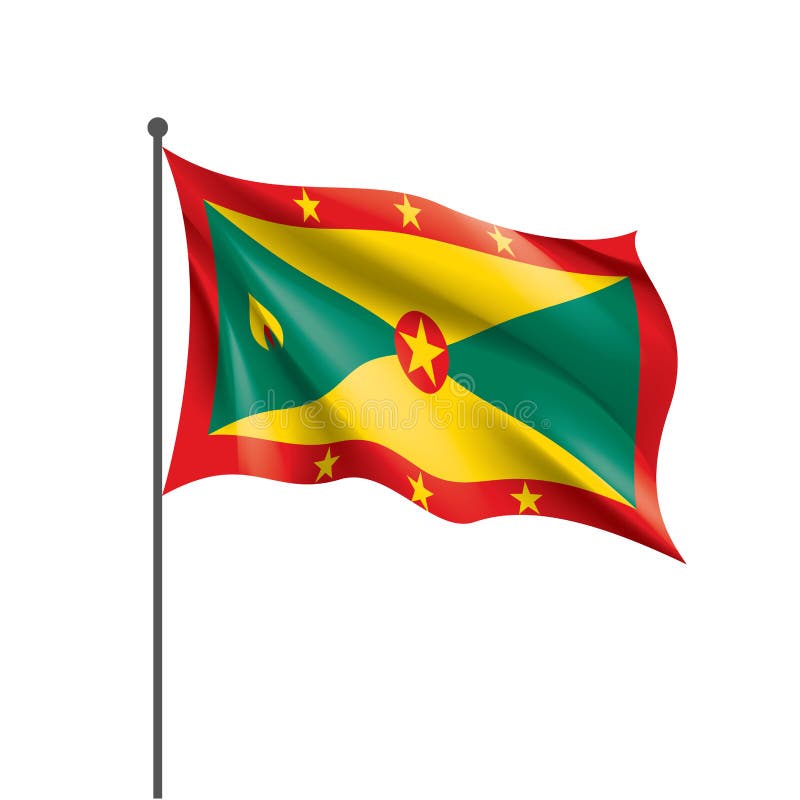 Bandera De Grenada, Ejemplo Del Vector En Un Fondo Blanco Ilustración ...