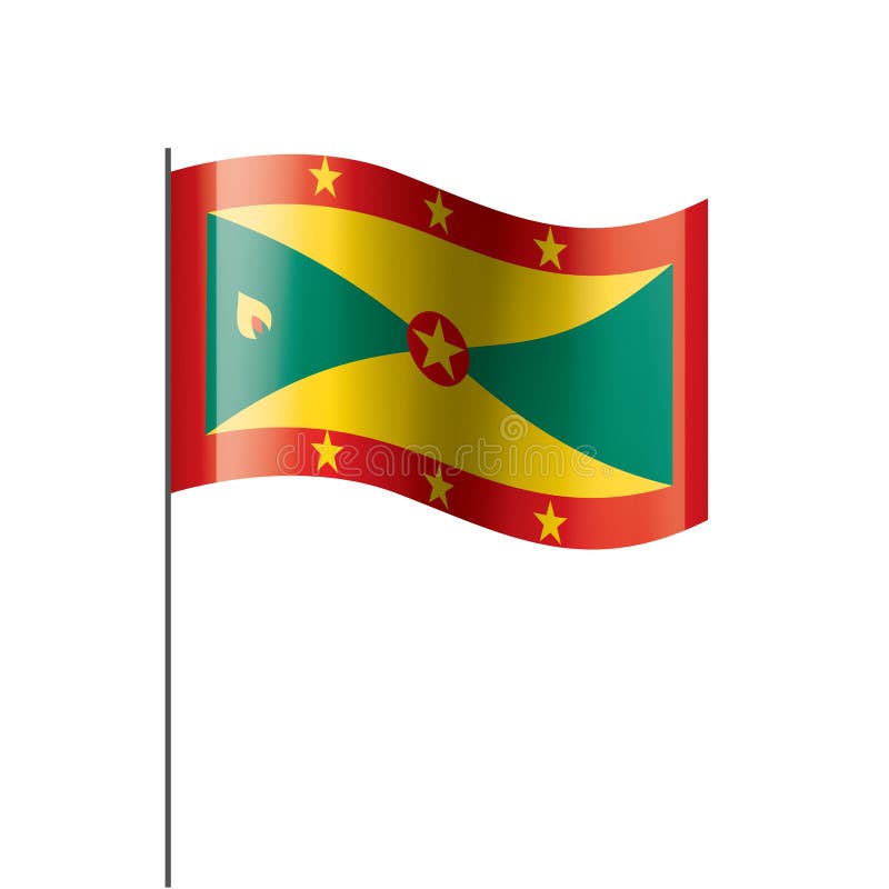 Bandera De Grenada, Ejemplo Del Vector En Un Fondo Blanco Ilustración ...