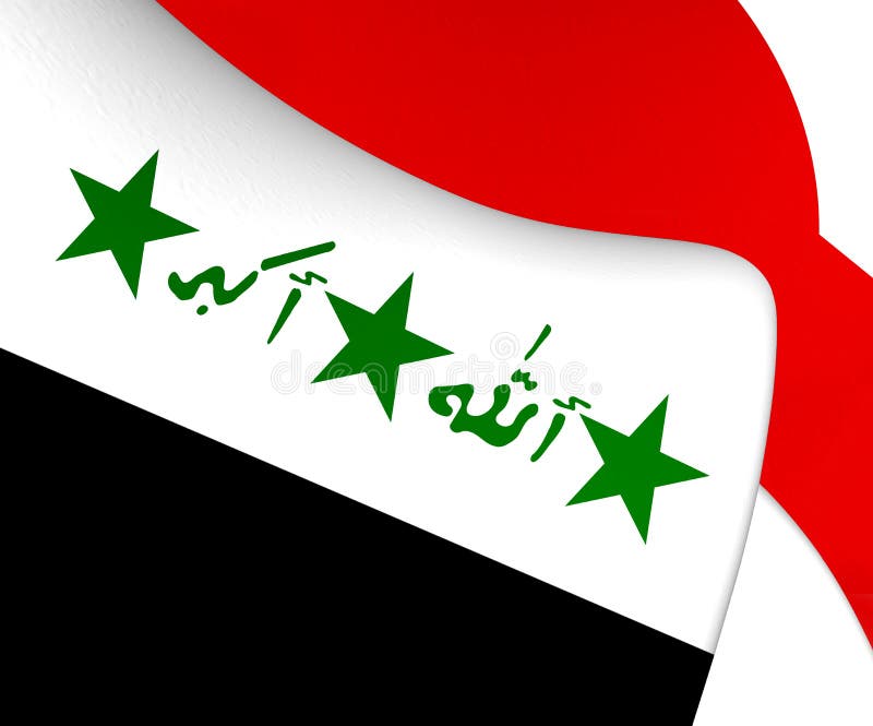 Bandera de Iraq 1991-2004 stock de ilustración. Ilustración de irak ...