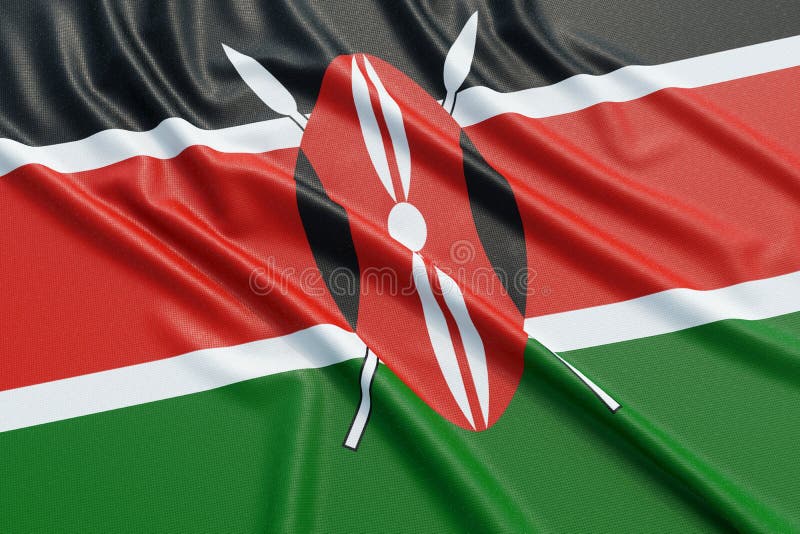 Bandera de Kenia stock de ilustración. Ilustración de continente - 89449117