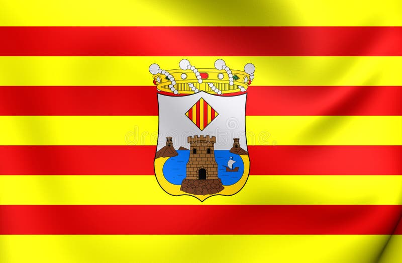 Bandera De La Ciudad De Benidorm, España Stock de ilustración ...