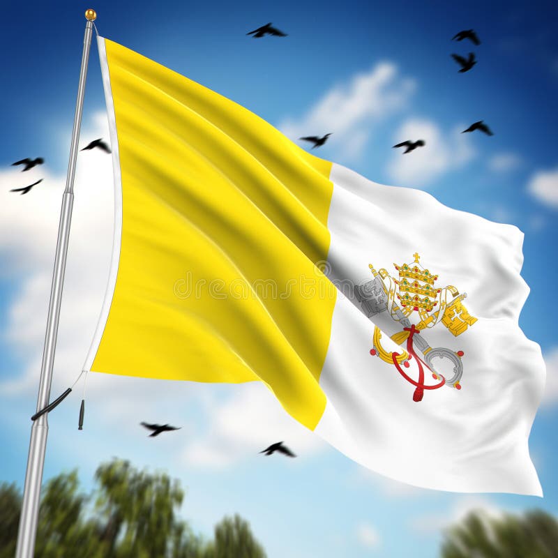 Bandera De La Ciudad Del Vaticano Stock de ilustración - Ilustración de ...