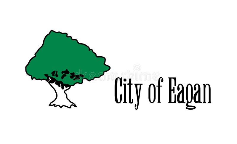 Bandera De La Ciudad De Eagan Minnesota Ilustración del Vector ...