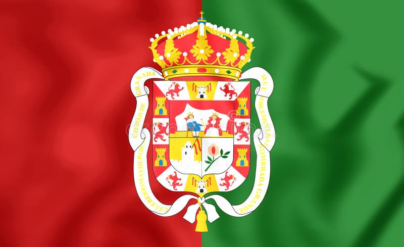 Bandera De Granada - Ciudad Y El Municipio En España Stock de ...
