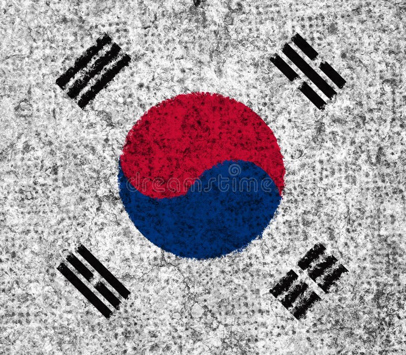 Bandera De La Corea Del Sur Stock de ilustración - Ilustración de ...