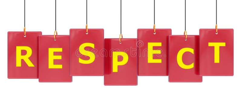 Bandera De La Etiqueta Del Respecto Stock de ilustración - Ilustración ...