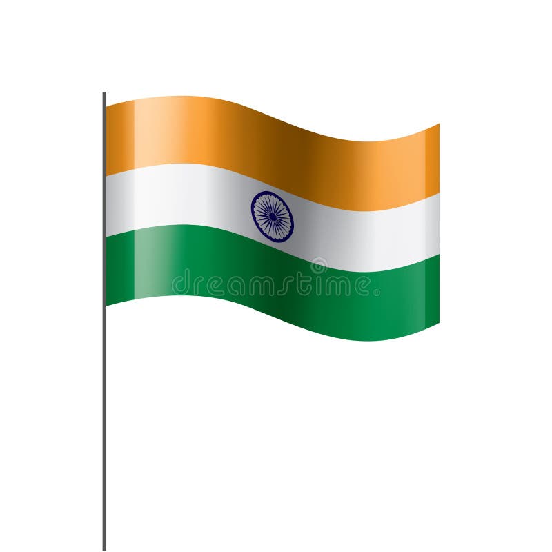 Bandera De La India, Ejemplo Del Vector En Un Fondo Blanco Ilustración ...