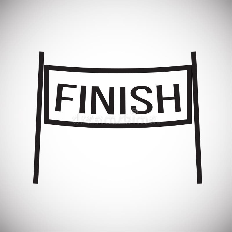 Bandera De La Meta En El Fondo Blanco Ilustración del Vector ...