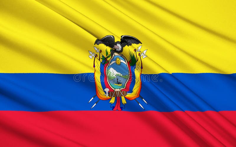 Bandera De La República De Ecuador, Quito Imagen de archivo - Imagen de ...