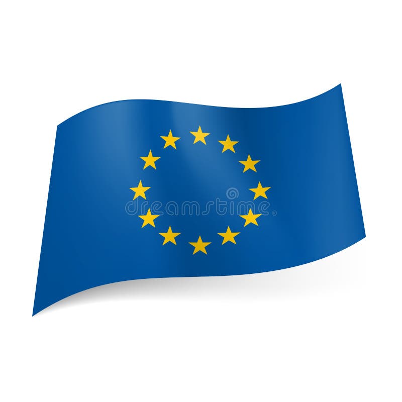 Icono De Línea De Color De La Unión Europea. Bandera De La Unión ...