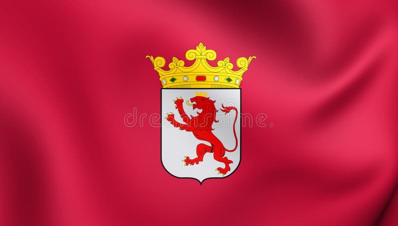 Bandera De Leon Province, España Stock de ilustración - Ilustración de ...