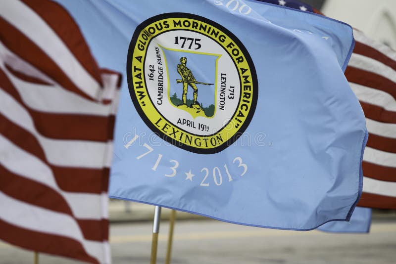 Bandera de Lexington imagen de archivo. Imagen de alboroto - 90769035