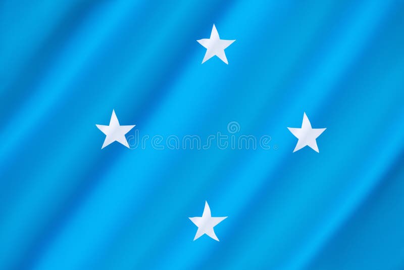 Bandera De Los Federated States of Micronesia Imagen de archivo ...