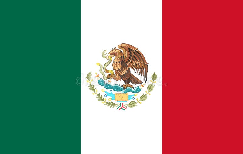 Bandera De México Formato Del Vector Ilustración del Vector ...
