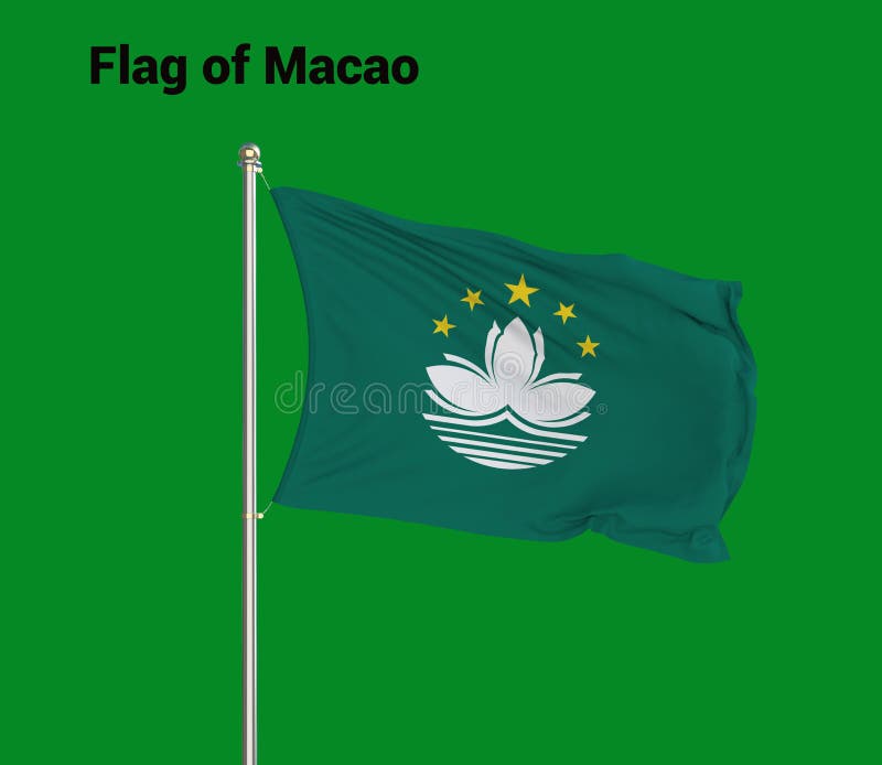 Bandera De Macao. Abanderamiento De Macao Stock de ilustración ...