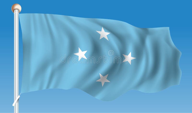 Bandera de Micronesia ilustración del vector. Ilustración de muestra ...