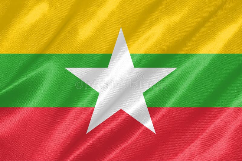 Bandera de Myanmar stock de ilustración. Ilustración de blanco - 137470113