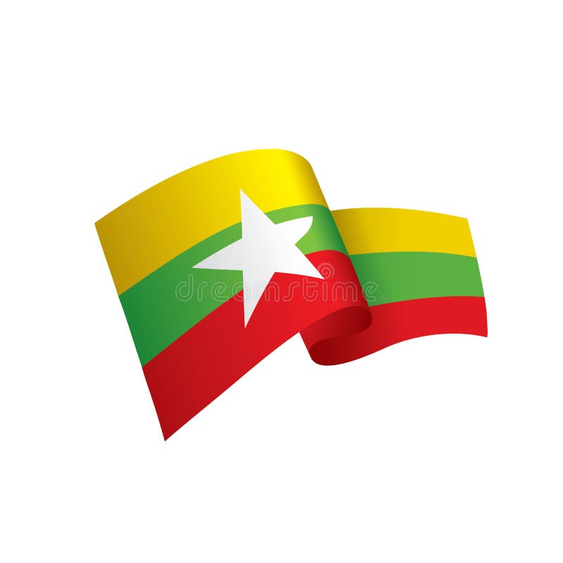 Bandera De Myanmar, Ejemplo Del Vector Stock de ilustración ...