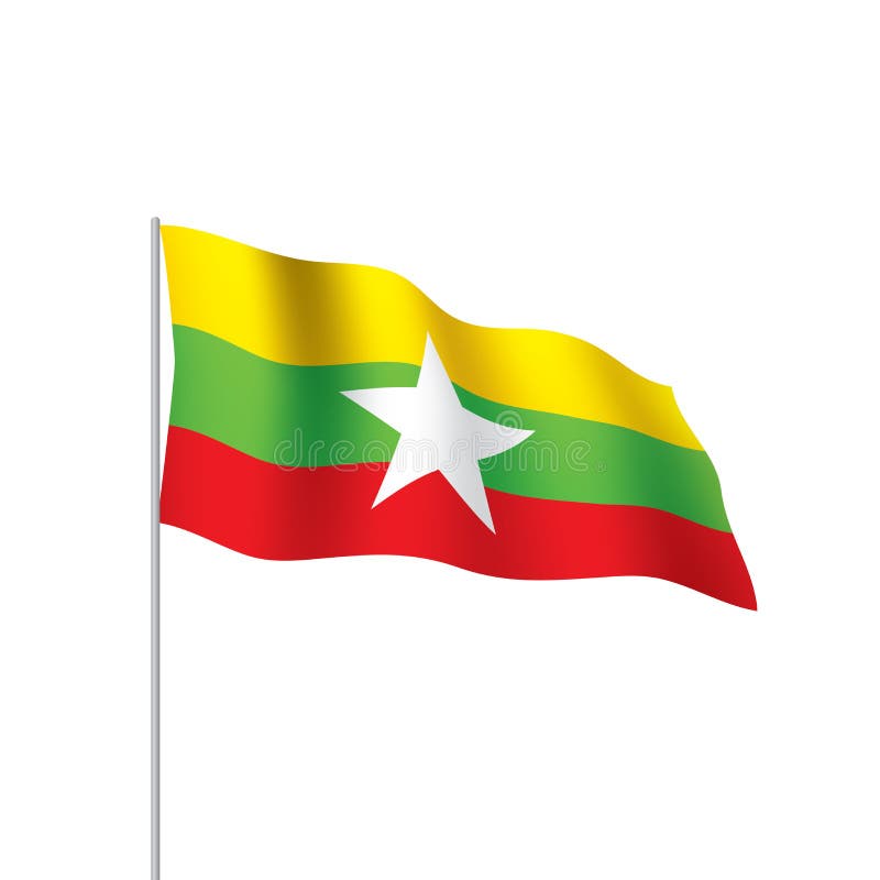 Bandera De Myanmar, Ejemplo Del Vector Stock de ilustración ...