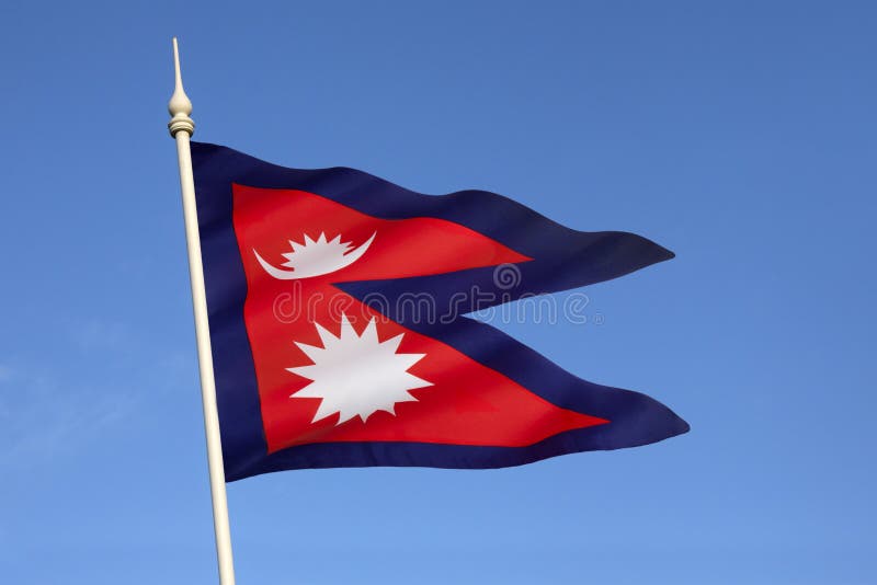 Bandera de Nepal imagen de archivo. Imagen de emblema - 35123147