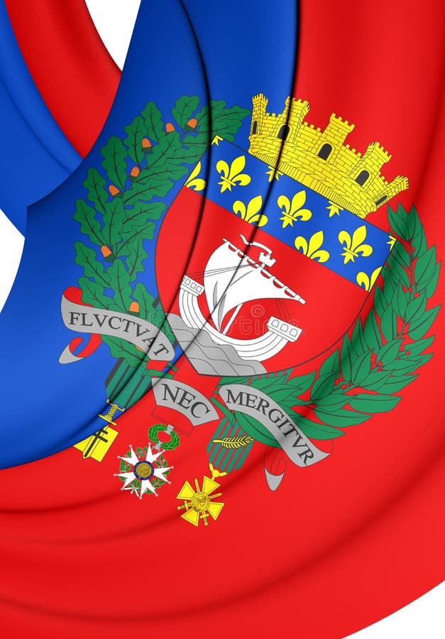 Bandera de París, Francia stock de ilustración. Ilustración de ...