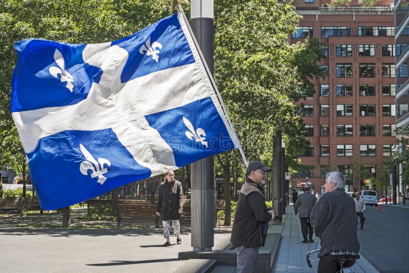 Bandera de Quebec imagen editorial. Imagen de naturalice - 78653595