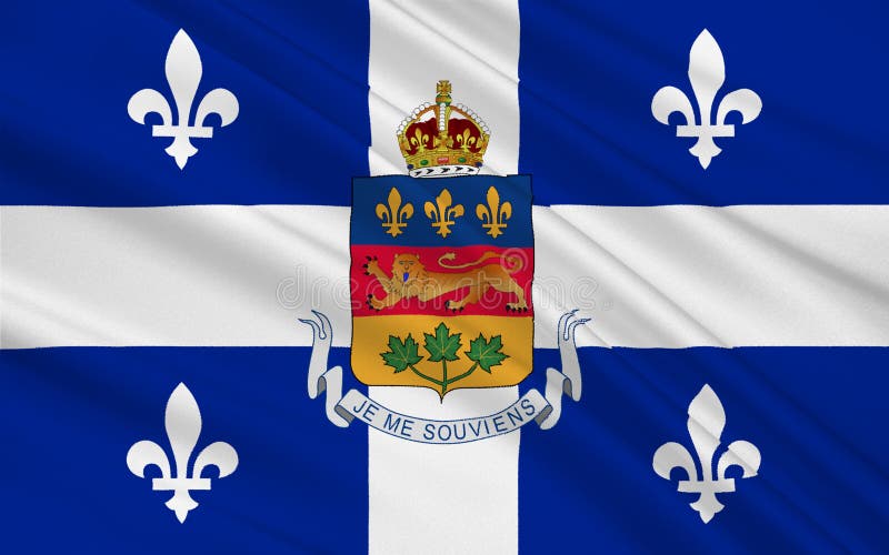 Bandera de Quebec, Canadá stock de ilustración. Ilustración de quebec ...
