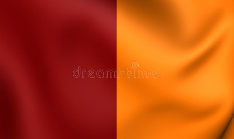 Bandera de Roma, Italia stock de ilustración. Ilustración de cierre ...