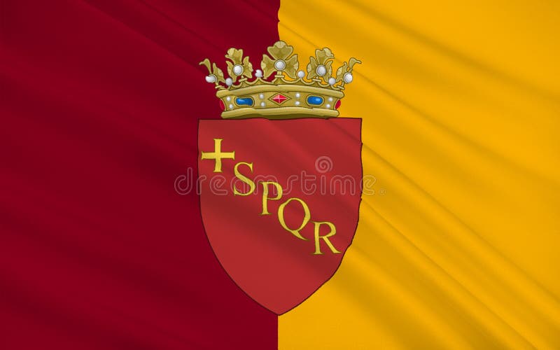 Bandera De Roma De Lazio, Italia Foto de archivo - Imagen de fondo ...