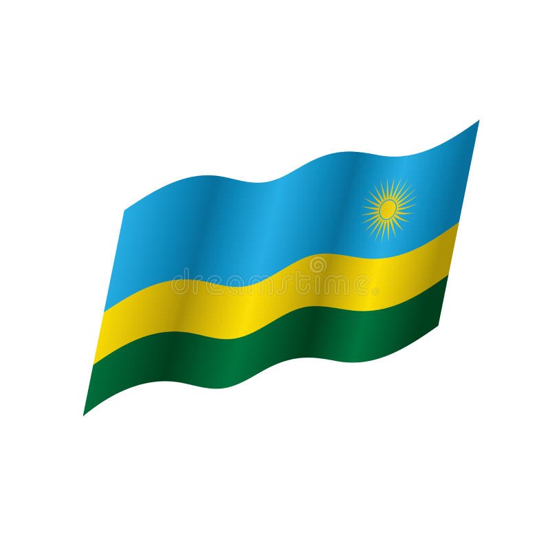 Bandera De Rwanda, Ejemplo Del Vector Ilustración del Vector ...